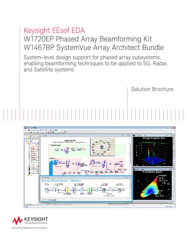 W1720EP Phased Array Beamforming Kit, W1467BP SystemVue Array Architect Bundle PDF Asset Page ...